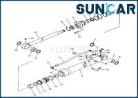 China 201-63-02020 2016302020 Komatsu Arm Cylinder Seal Kit For PC60-5 PC60L-5 Arm Cylinder Sealing Kit for sale