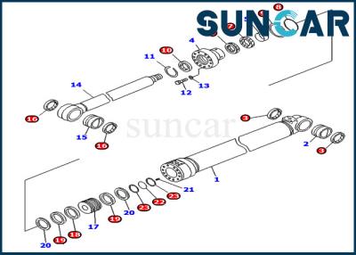 China PC400LC-6Z Komatsu 707-99-37680 7079937680 Pipe Looper Seal Kit Hydraulic Cylinder Repair Kits for sale