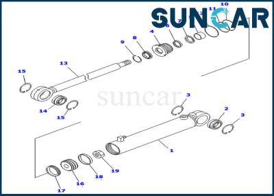 China Sealing Kit 707-99-26940 7079926940 Pipe Looper Cylinder Seal Repair Kit For KOMATSU PC400LC-6Z for sale