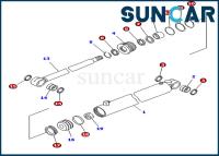 China 707-99-14400 7079914400 Excavator Service Kit Komatsu Parts PC400LC-6Z Fits For Pipe Looper Cylinder for sale