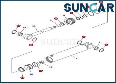 China Pipe Looper Repair Seal Kits 707-99-43410 Models PC400LC-6Z Komatsu Hydraulic Cylinder Kits for sale
