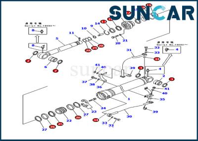 China 707-99-68530 Arm Cylinder Seal Kit For Komatsu PC400ST-6 PC400ST-6LC Excavator Repair Kits for sale