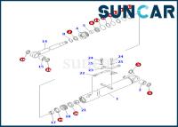 China Boom Cylinder Service Kit 7079836590 707-98-36590 Boom Cylinder Seal Kit Komatsu Fits PC60-7 PC60-7S for sale