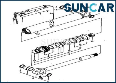 China PC40FR-1 Komatsu Parts YM172164-72330 YM17216472330 Arm Seal Kit Hydraulic Cylinder for sale