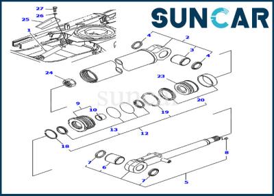China Blade Cylinder Repair Seal Kit YM172151-72940 Komatsu Service Kits For PC40FR-1 PC50FR-1 Models Excavator for sale