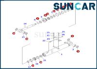 China 707-99-36660 7079936660 Komatsu Boom Cylinder Seal Kit For PC60-7 Boom Cylinder Service Kit for sale