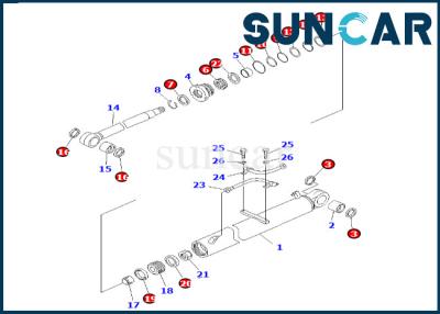 China 707-99-36660 7079936660 Komatsu Boom Cylinder Seal Kit For PC60-7 Boom Cylinder Service Kit for sale