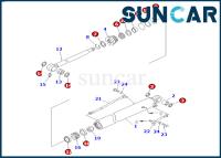 China Bucket Cylinder Sealing Kit 707-99-26690 7079926690 Bucket Cylinder Seal Kit Fits PC60-7 for sale