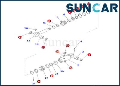 China 707-99-42551 7079942551 Bucket Cylinder Seal Kit Fits PC60-8 Komatsu Bucket Cylinder Service Kit for sale