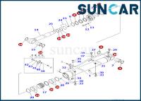 China 707-99-77160 7079977160 Arm Cylinder Seal Kit Komatsu For PC600LC-6A PC600-8 Arm Cylinder Service Kit for sale