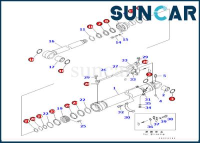 China 707-99-69700 7079969700 Boom Cylinder Seal Kit For PC600LC-6A PC600-8 PC600-7 Komatsu for sale
