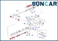 China Bucket Cylinder Seal Kit For PC600-8 PC600LC-6A 707-99-67830 7079967830 Komatsu Bucket Cylinder Sealing Kit for sale