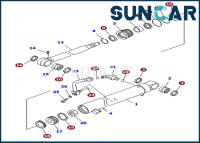 China Arm Seal Repair Kits 707-98-25350 Cylinder Kits Fits PC40MR-1 PC40MR-2 Komatsu Overseas Spec. for sale