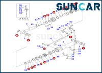 China 7079976300 707-99-76300 Arm Cylinder Seal Kit Komatsu For PC600-8 PC600-8R Arm Cylinder Sealing Kit for sale