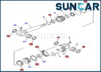 China 707-98-32540 7079832540 Blade Cylinder Repair Seal Kit For PC40MR-1 PC45MR-1 Komatsu Inner Parts for sale
