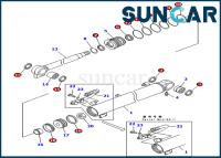 China 707-98-25560 Boom Service Kit Hydraulic Cylinder Fits For Models Komatsu PC40MRX-1 PC40R-8 PC45MR-1 for sale