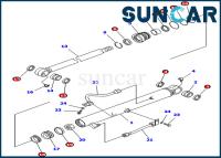 China 707-98-25910 7079825910 Bucket Seal Repair Kits Hydraulic Cylinder For Komatsu PC40MR-1 PC45MR-1 for sale
