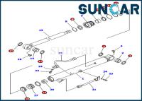 China Komatsu Bucket Seal Kit 707-98-15690 7079815690 Cylinder Service Kits Fits Excavator PC40MR-1 PC40R-8 for sale