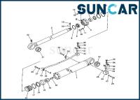 China Arm Cylinder Seal Repair Kit 208-63-66300 2086366300 Arm Cylinder Seal Kit Komatsu For PC400-1 PC400LC-1 for sale