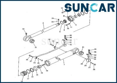 China Arm Cylinder Seal Repair Kit 208-63-66300 2086366300 Arm Cylinder Seal Kit Komatsu For PC400-1 PC400LC-1 for sale