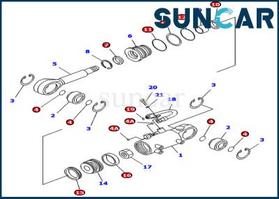China 707-98-32550 7079832550 Blade Cylinder Repair Seal Kit For Komatsu PC40MR-2 PC50MR-2 Heavy Equipment for sale