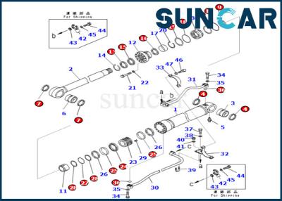 China 707-99-68480 7079968480 Boom Cylinder Seal Kit Komatsu Fits PC700LC-8E0 PC650LC-8E0 for sale