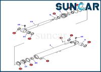 China 707-98-29510 7079829510 Boom Swing Cylinder Seal Kit For Oversea Spec. Machine PC40MR-2 Komatsu for sale