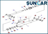 China Bucket Oil Seal Kit 707-98-15760 Parts Komatsu PC40MR-2 Excavator Service Kit Hydraulic Cylinder for sale