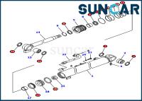 China KOMATSU 707-98-34610 7079834610 Boom Cylinder Seal Repair Kit For Equipment Models PC40R-8 PC45R-8 for sale