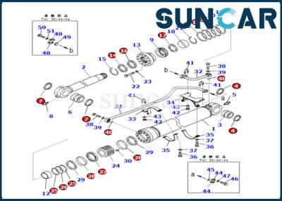 China Bucket Cylinder Repair Kit 707-99-69550 7079969550 Komatsu Bucket Cylinder Seal Kit Fits PC700LC-8E0 PC800-8E0 for sale