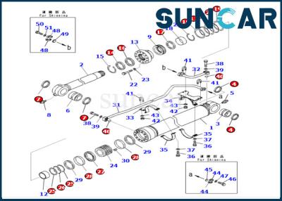 China High-quality Bucket Cylinder Seal Kit 707-99-69560 7079969560 For PC700LC-8E0 PC650LC-8E0 Komatsu for sale