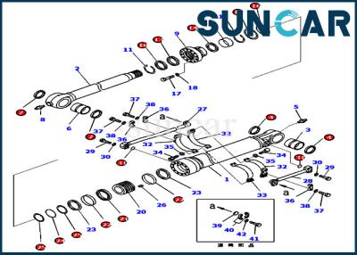 China 707-99-67470 7079967470 Arm Cylinder Repair Seal Kit For KOMATSU PC450-8 PC460LC-8 PC430-8 for sale