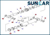 China 707-98-25820 7079825820 Arm Cylinder Service Kit For PC45-1 PC50UD-2 PC50UU-2 Komatsu Inner Parts for sale