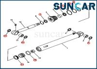 China PC45-1 Komatsu Service Parts 707-98-25620 7079825620 Boom Swing Cylinder Seal Kit Repair Kits for sale