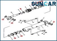 China 707-98-34140 Boom Cylinder Repair Seal Kit 7079834140 For Models PC45-1 PC50UG-2 Komatsu for sale