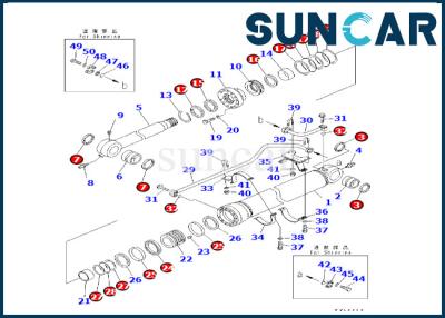 China 707-99-68690 7079968690 Bucket Cylinder Seal Kit Fits PC600LC-6A Komatsu Bucket Cylinder Repair Kit for sale