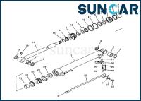 China Arm Cylinder Replacement Kit 201-63-33300 2016333300 Komatsu Arm Cylinder Seal Kit For PC60U-3 for sale