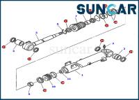 China PC45-1 Excavator Komatsu 878000415 Boom Cylinder Seal Kit Wear Resistance Hydraulic Replacement Kits for sale