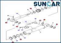 China Arm Cylinder Service Kit 707-98-25830 7079825830 Excavator Komatsu PC45MR-1 PC45MRX-1 PC45R-8 Sealing Kits for sale