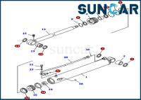 China PC45MR-1 PC45MRX-1 KOMATSU 707-98-29620 7079829620 Boom Swing Seal Repair Kit Hydraulic Cylinder for sale