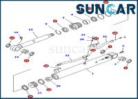 China 707-98-25360 7079825360 Bucket Cylinder Repair Seal Kit Fits For Excavator PC45MR-1 Komatsu Inner Parts for sale