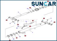 China Komatsu Arm Seal Repair Kits 707-98-15770 7079815770 PC45MR-3 Excavator Cylinder Service Parts for sale