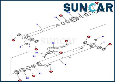 China Komatsu Arm Seal Repair Kits 707-98-15770 7079815770 PC45MR-3 Excavator Cylinder Service Parts for sale