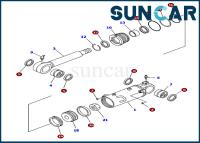 China 707-98-32570 Blade Cylinder Seal Kit Service Kits For Komatsu Models Equipment PC45MR-3 PC55MR-3 for sale