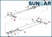 China Boom Swing Cylinder Oil Seal Kit 707-98-25760 7079825760 PC45MR-3 Models Komatsu Repair Kits for sale