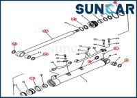 China Boom Swing Repair Seal Kit Fits For 201-63-12301 2016312301 PC60U-3 Komatsu Hydraulic Cylinder for sale