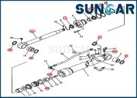 China Cylinder Assy 201-63-02050 2016302050 Arm Seal Kits Komatsu PC60U-5 Hydraulic CYL Repair Kit for sale