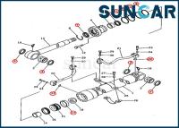 China 201-63-02040 2016302040 Boom Cylinder Seal Kit For PC60U-5 Komatsu Excavator Service Kits Parts for sale