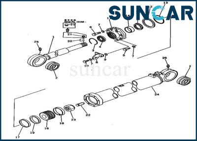 China Arm Seal Kit Service Kits 209-63-66300 2096366300 Hydraulic Cylinder For Komatsu Excavator PC650-1 for sale