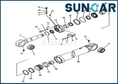 China 209-63-56101 Boom Cylinder Seal Repair Kit Wear Resistance Komatsu PC650-1 Sealing Kits for sale